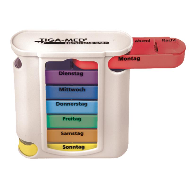 Wochendispenser bunt, 7 Tage, Pillendose, Arzneidose, Pillenbox von ...